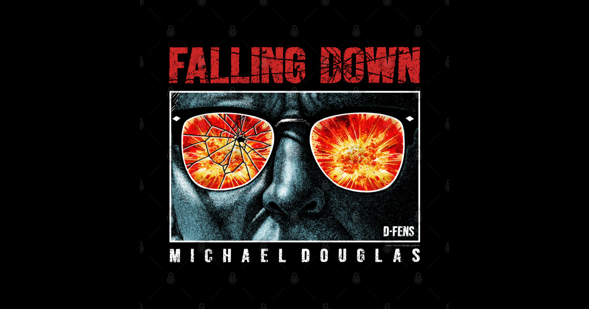 Falling Down, D-Fens, Cult Classic - Falling Down - Sticker | TeePublic