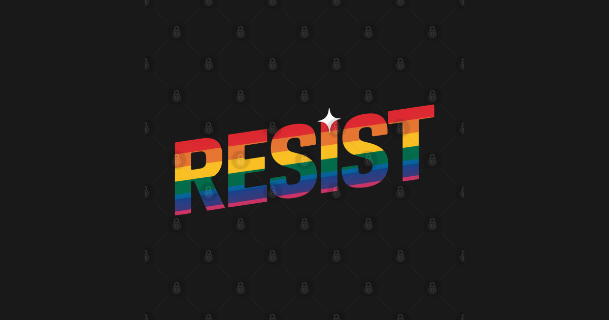 RESIST Rainbow Text - Resist - T-Shirt | TeePublic
