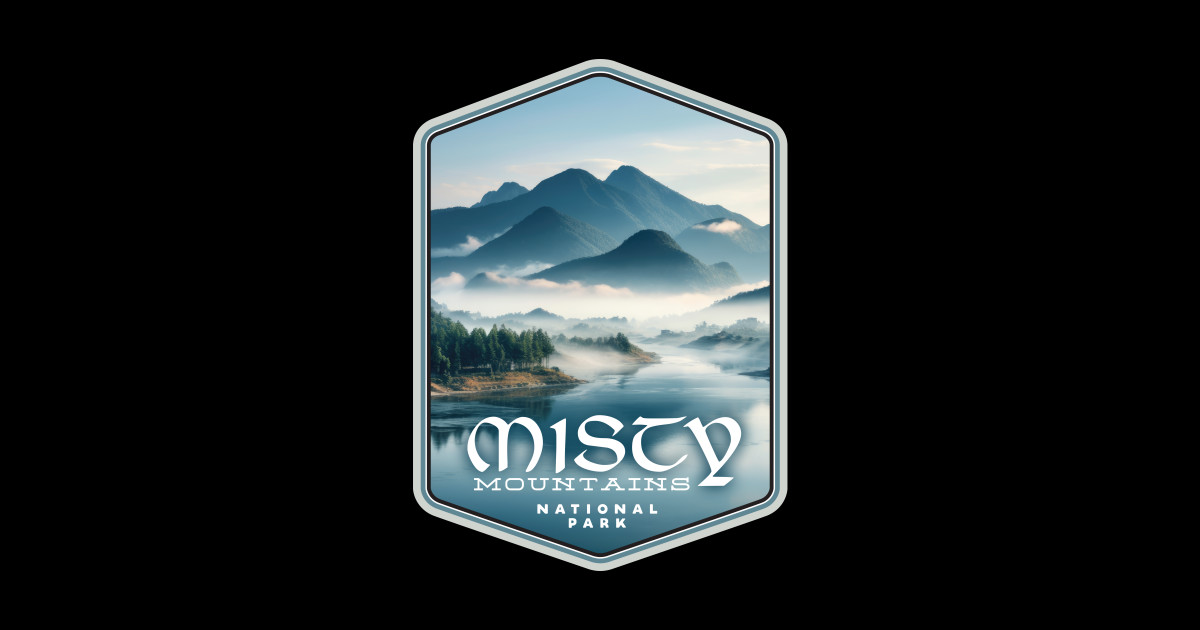 Misty Mountains National Park - National Park - Sticker | TeePublic