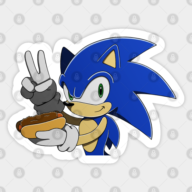 Sonic Chili Dog - Sanic - Sticker | TeePublic