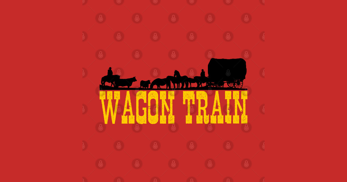 Wagon Train - Logo - 50s/60s Tv Western - Classic Tv Shows - T-Shirt ...