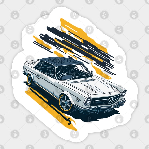 Old Mercedes Classic Car - Mercedes - Sticker | TeePublic