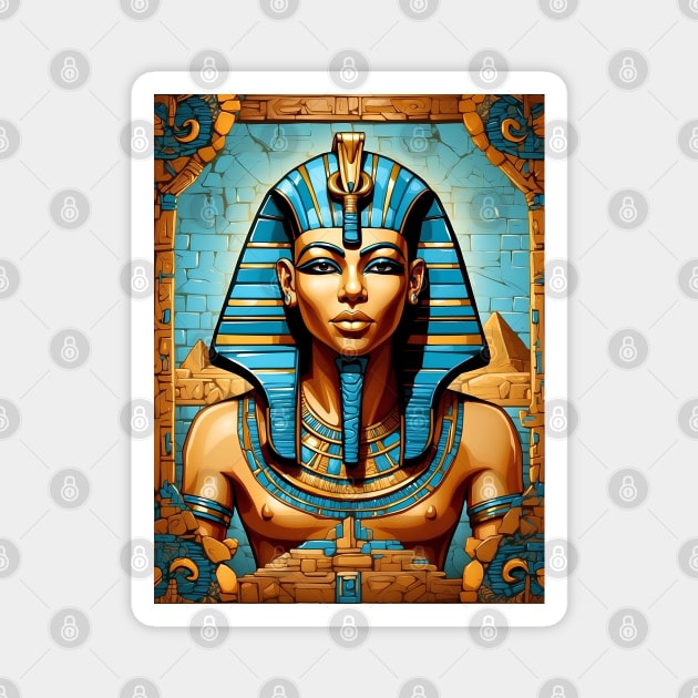 Mosaic Pharaoh Ancient Egypt - Pharaoh - Magnet | TeePublic