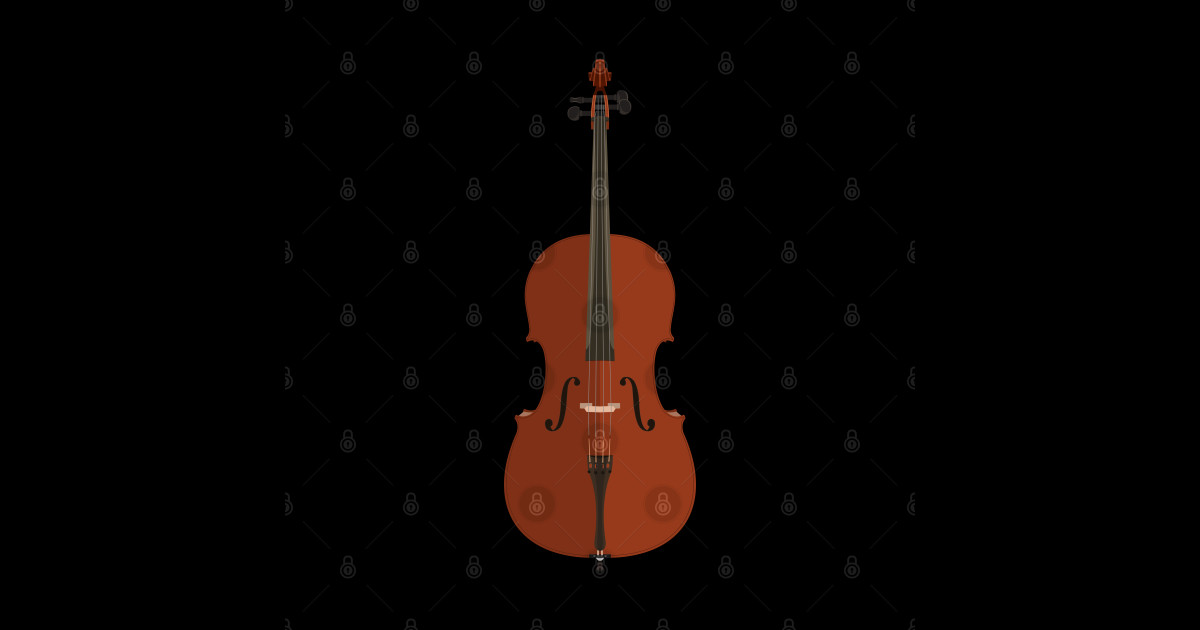 Vector flat style cello - Vector - Sticker | TeePublic
