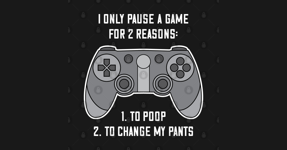 Funny Gamer Poop Joke - Funny Gamer - T-Shirt | TeePublic