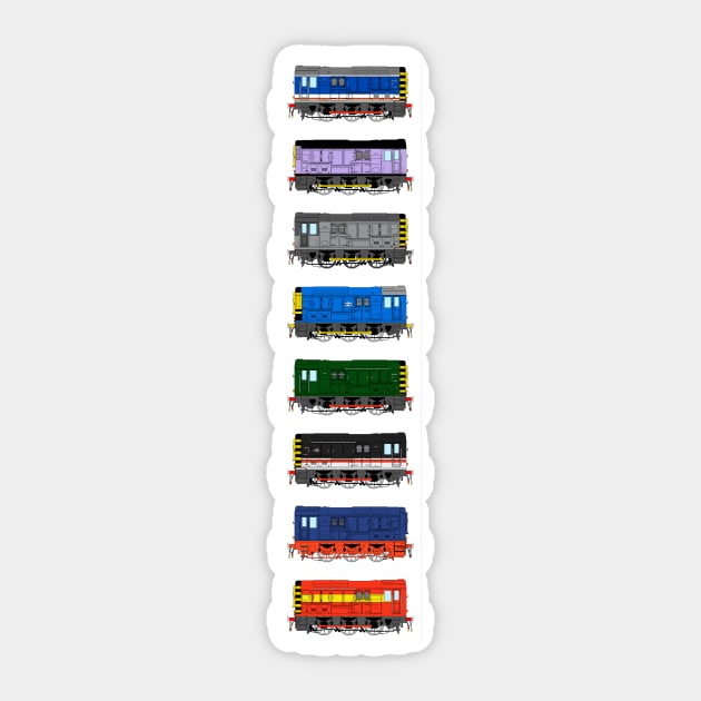 Class 08 Diesel Shunters British Railways Print - Class 08 - Sticker ...