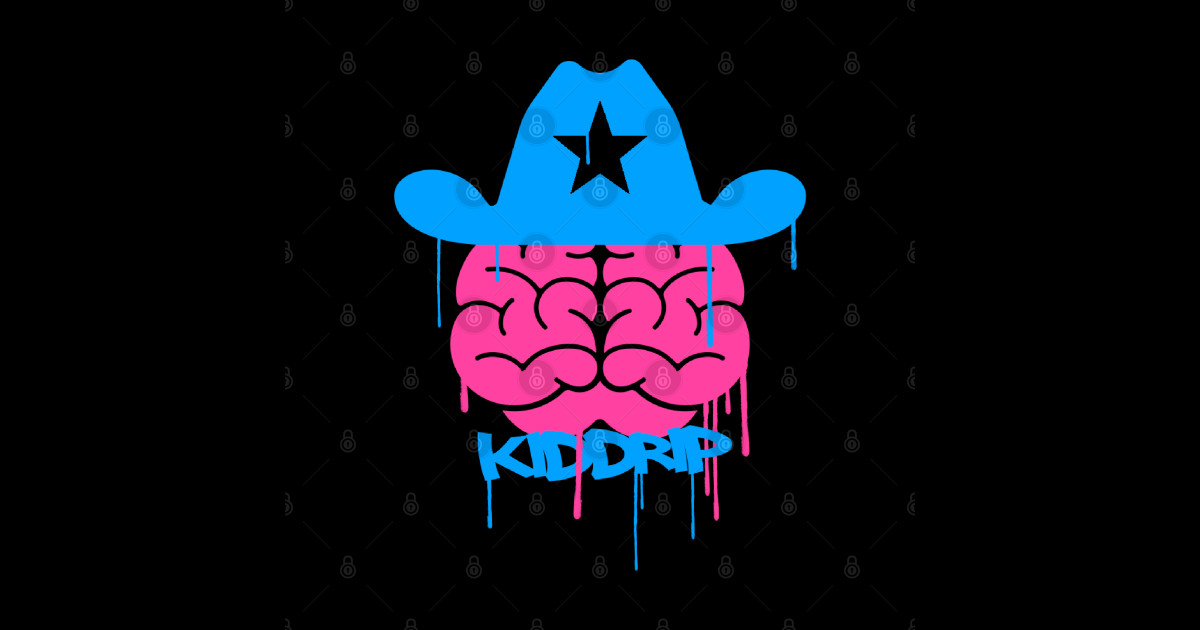 Brain Kid Drip - Brain - Sticker | TeePublic
