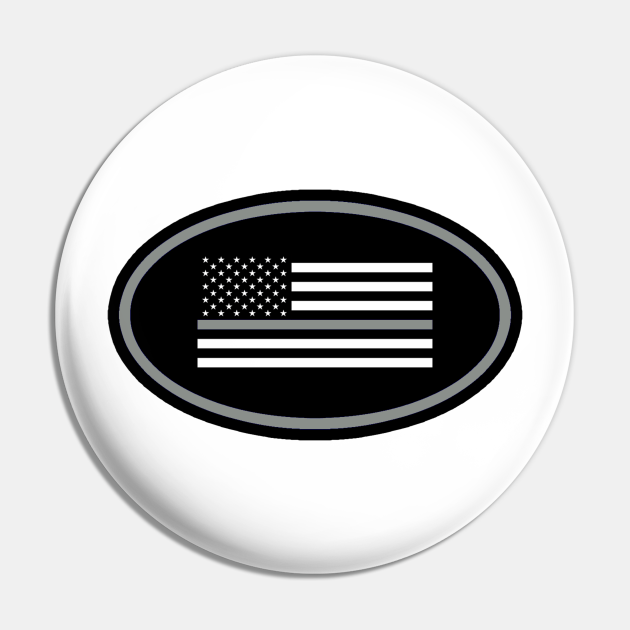 Thin Grey Line Flag - Thin Grey Line Flag - Pin | TeePublic
