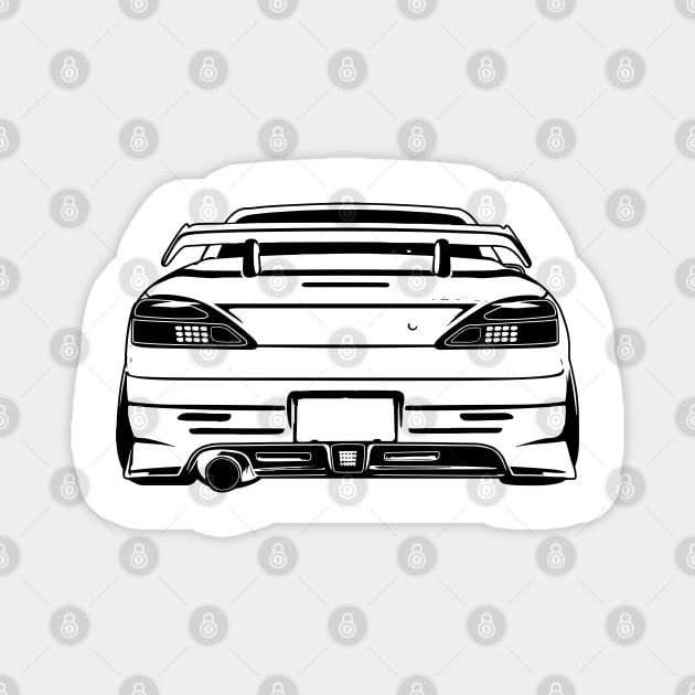 Nissan Silvian S15 Back View Sketch Art - Nissan - Magnet | TeePublic