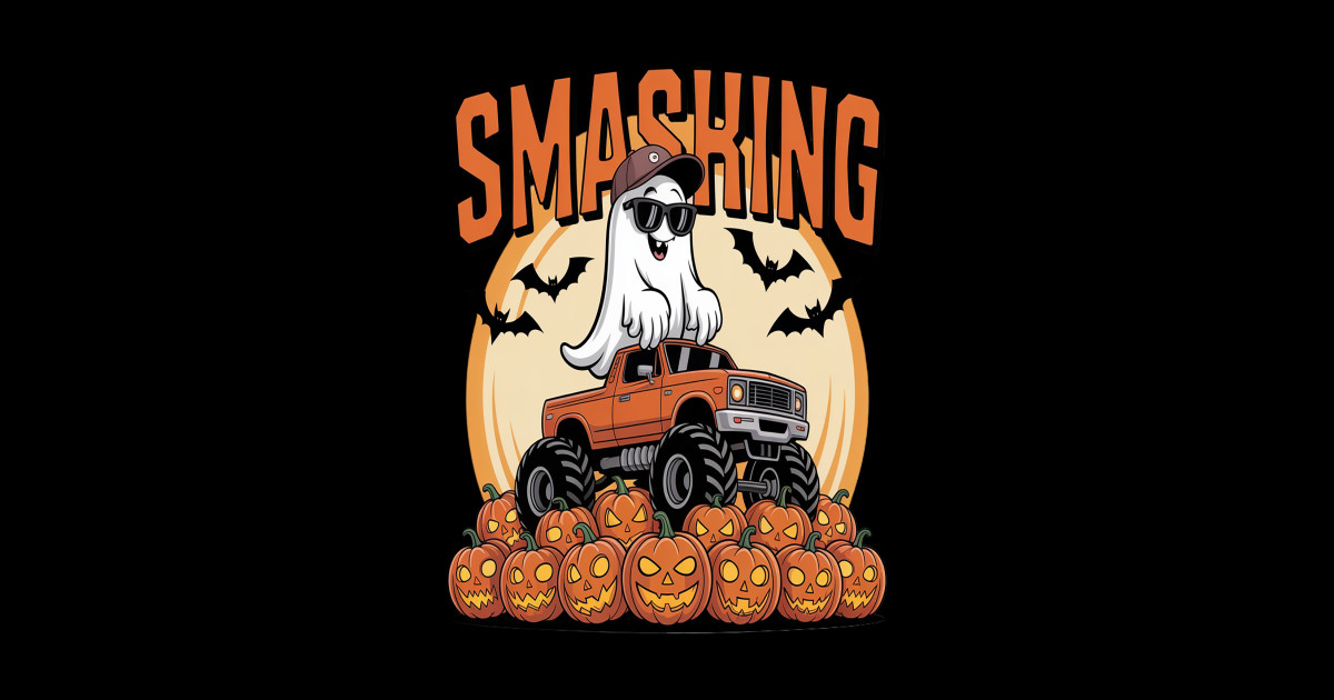 Boys Halloween , Halloween monster truck Smashing Pumpkins - Boys ...