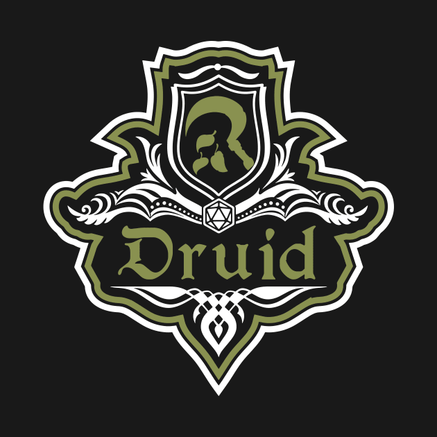 Dandd Druid Class Crest Druid Class T Shirt Teepublic