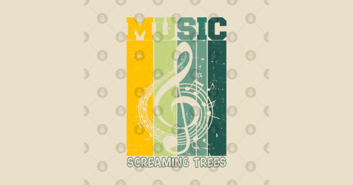 Screaming Trees | Vintage Musical Note - Screaming Trees - T-Shirt ...