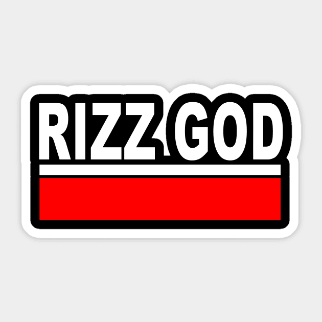 Rizz God - Rizz - Sticker | TeePublic