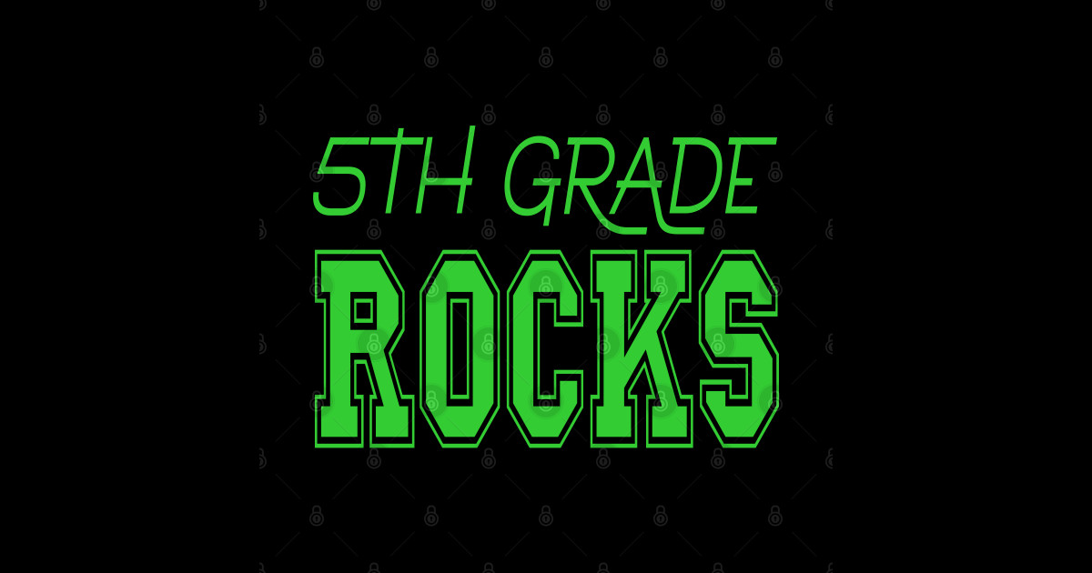 5th Grade Rocks - 5th Grade Rocks - Sticker | TeePublic