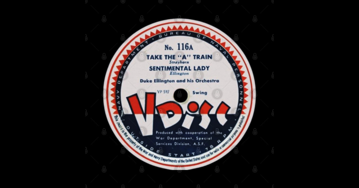 V-Disc Records 78 RPM Record Label - Duke Ellington - Posters and Art ...