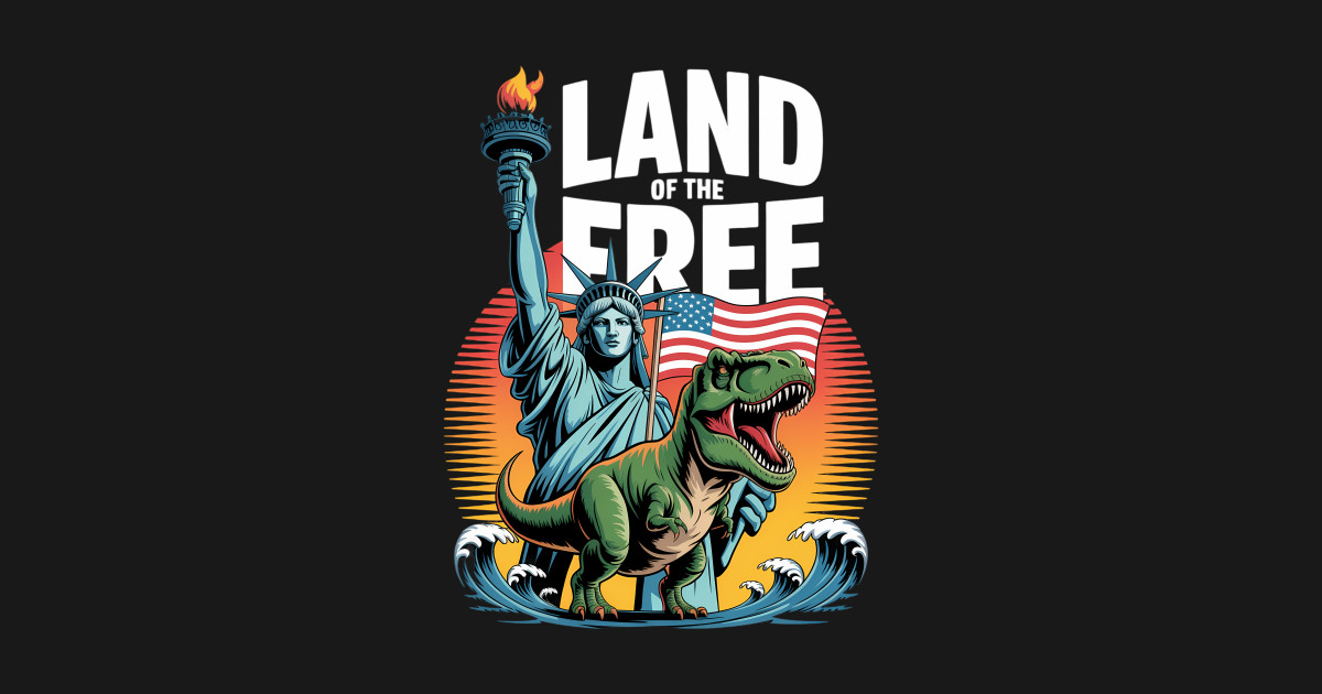 Patriotic T-Rex & Statue of Liberty 4th of July Celebration - Liberty ...