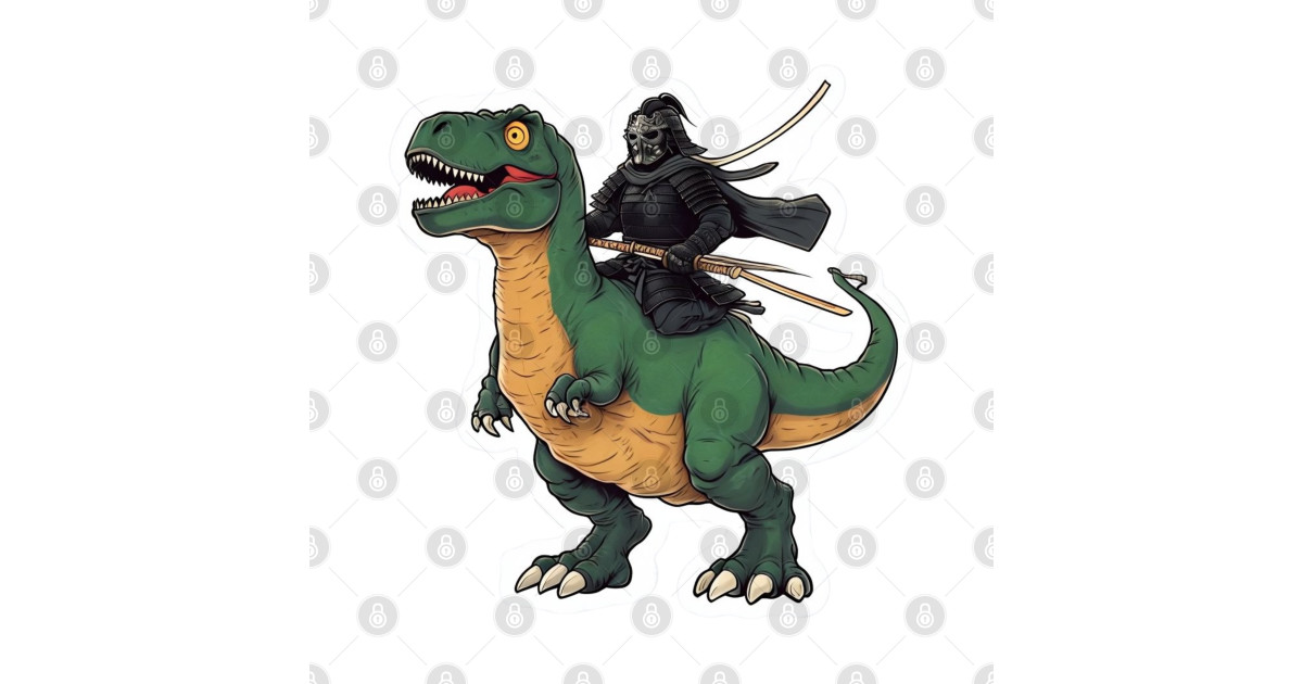 The Last Samur-Rex - Samurai Dinosaur - T-Shirt | TeePublic