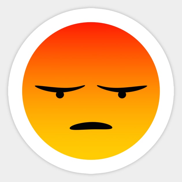 Not Impressed Face - Emoji - Sticker | TeePublic