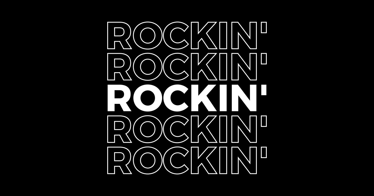 Rocking text logo design - Rocking - Sticker | TeePublic