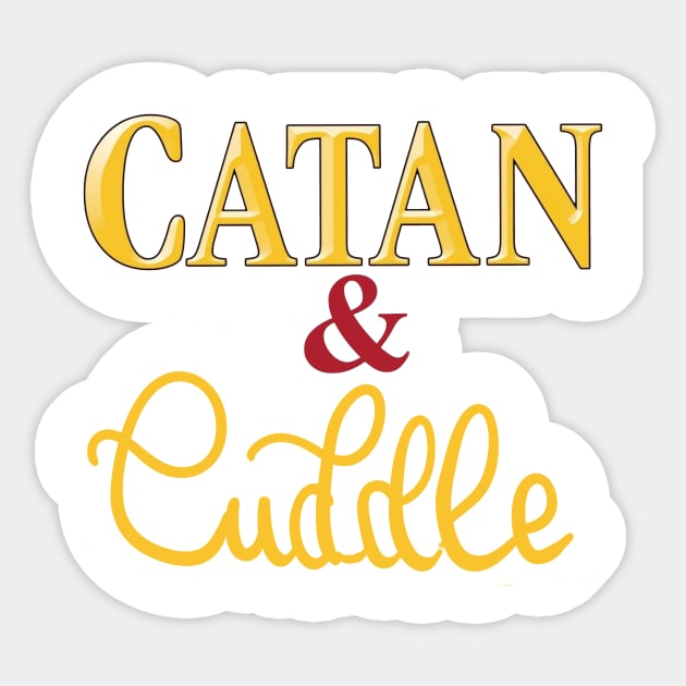 Catan and Cuddle - Settlers Of Catan - Sticker | TeePublic