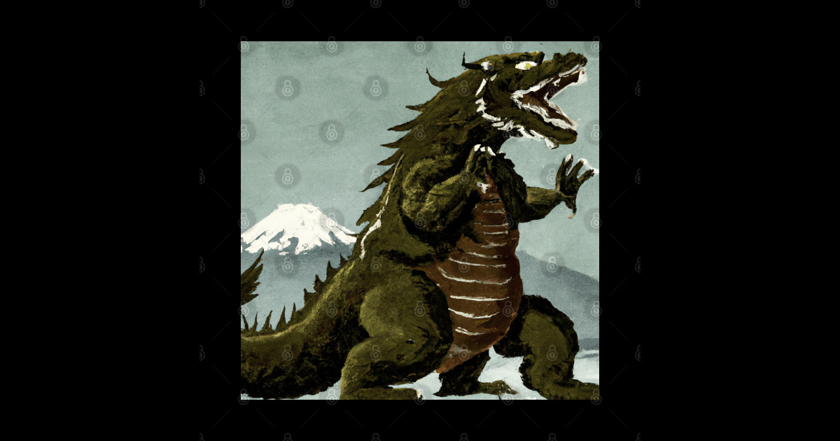 Vintage Godzilla The GOAT - Vintage Godzilla - Posters and Art Prints ...