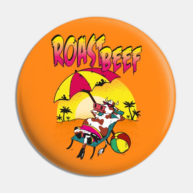 Roast Beef Dustin 80's Style - Roast Beef - Pin | TeePublic