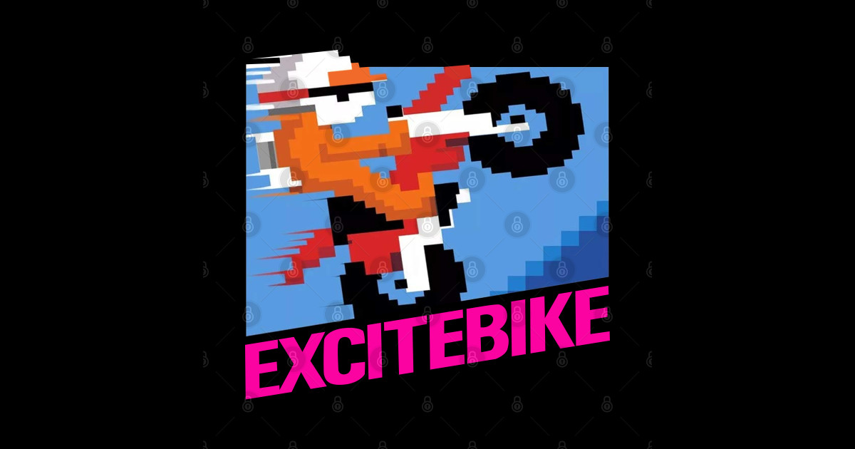 Excitebike Retro - Excitebike - Sticker | TeePublic