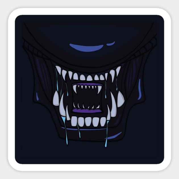 Alien Xenomorph Mouth - Alien - Sticker | TeePublic