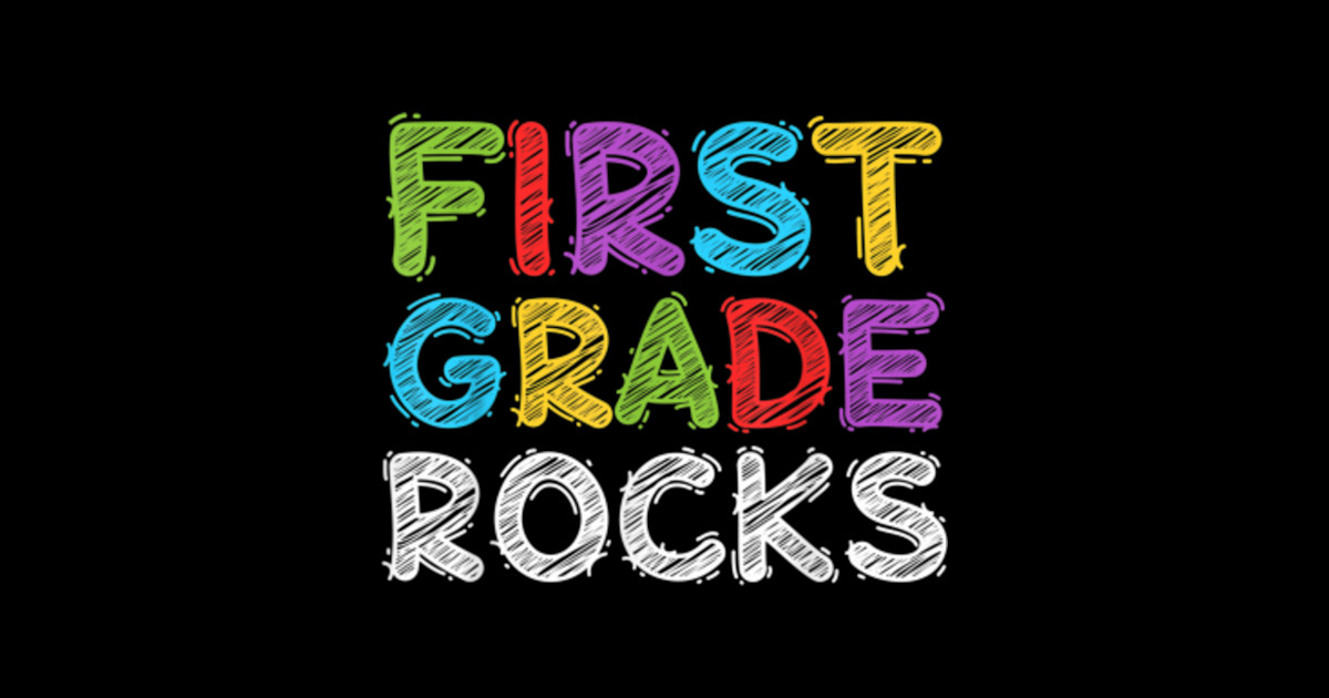 First Grade Rocks T-Shirt 1st Grade Back To School Shirt T-Shirt ...