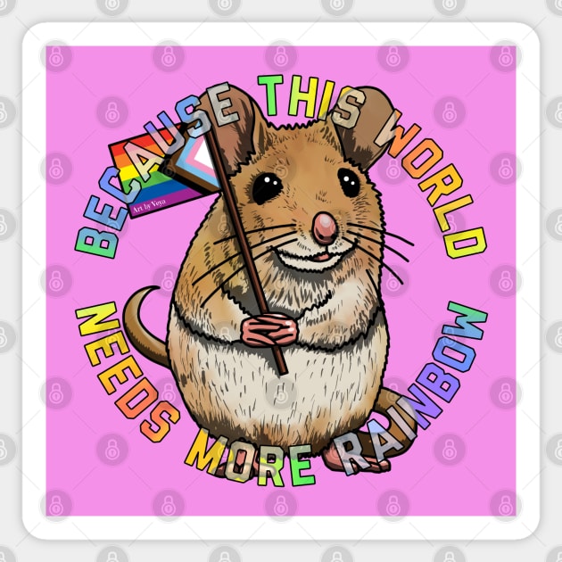 More Rainbow Mouse - Queer - Sticker | TeePublic