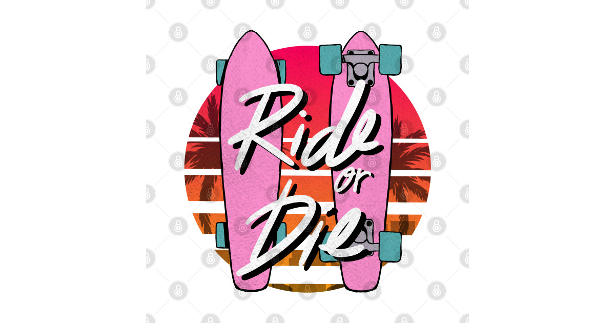 VSCO GIRL skateboard vintage retro sunset distressed - Vsco Girl - T ...