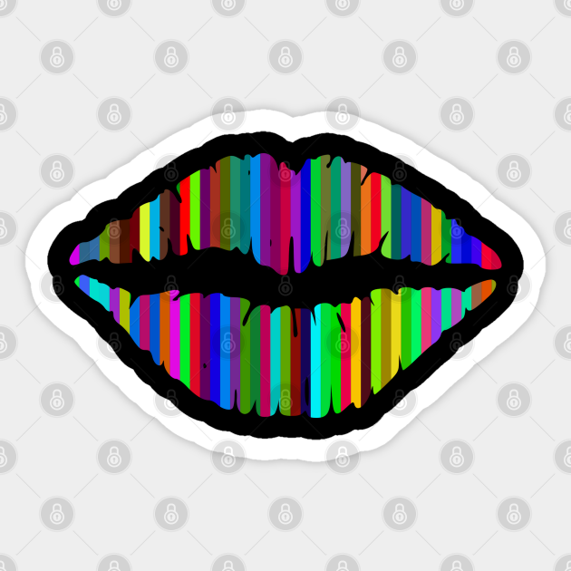 Rainbow Lips of Love - Rainbow - Sticker | TeePublic