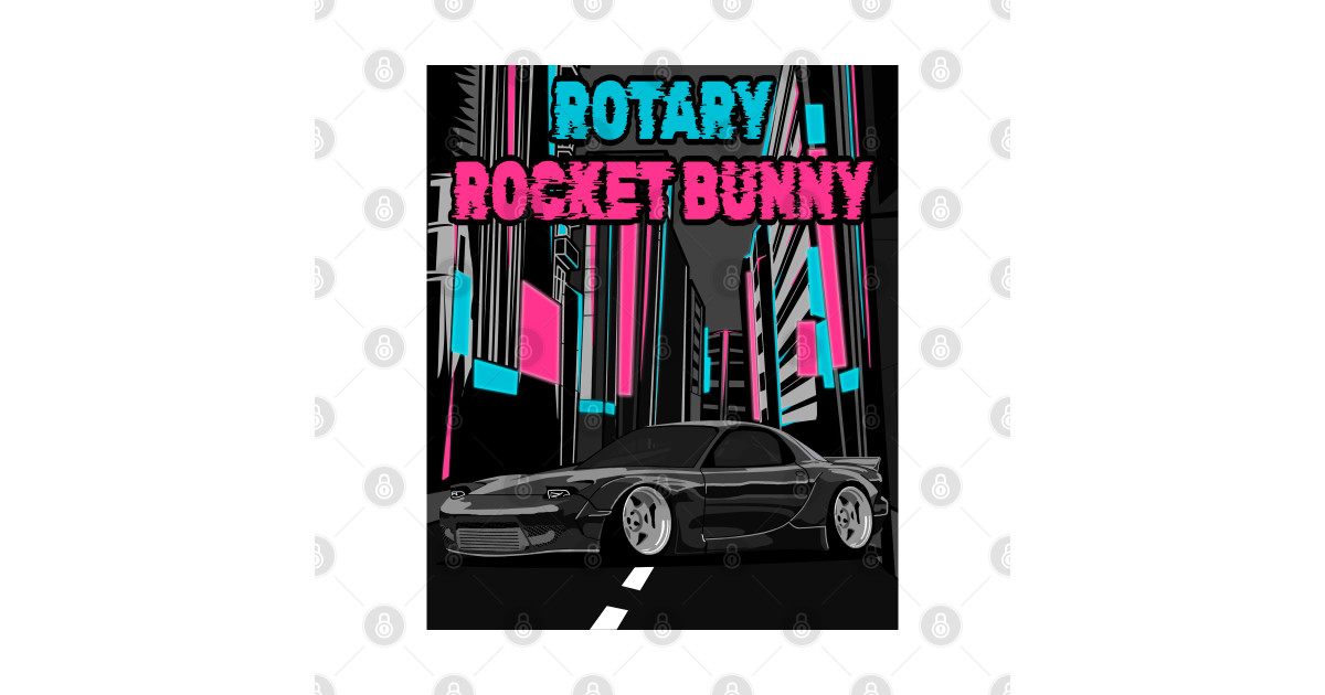 Mazda RX-7 FD Rotary Rocket Bunny - Mazda - T-Shirt | TeePublic