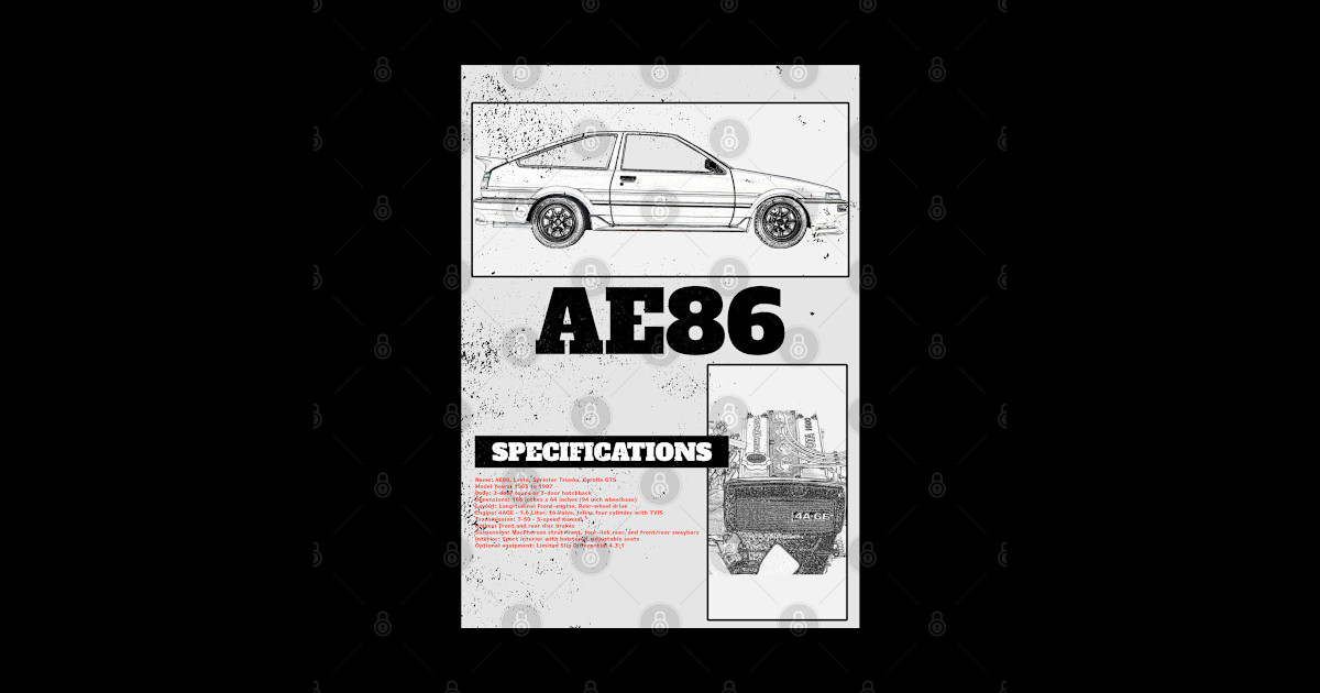 AE86 Trueno Sprinter HATCHBACK Gear - Ae86 - Sticker | TeePublic