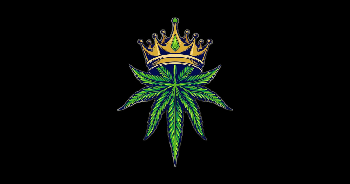 weed crown - Weed Clothing - Sticker | TeePublic
