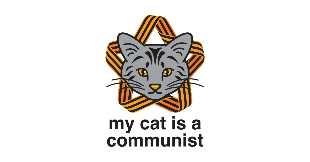 My Cat Is A Communist Russian Blue Cat - Cat Funny Saying - Kids T ...
