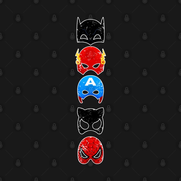 Masked Heroes - Superheroes - T-Shirt | TeePublic
