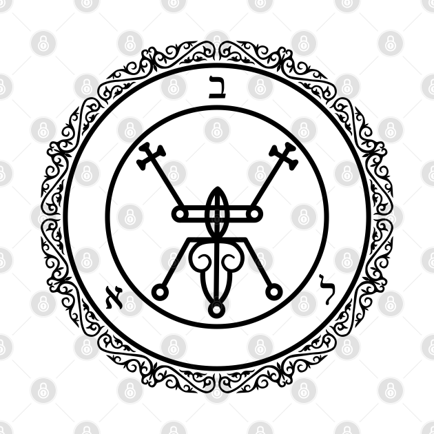 Sigil Of Bael Beelzebub Bael Goetia Sigil Tapestry Teepublic