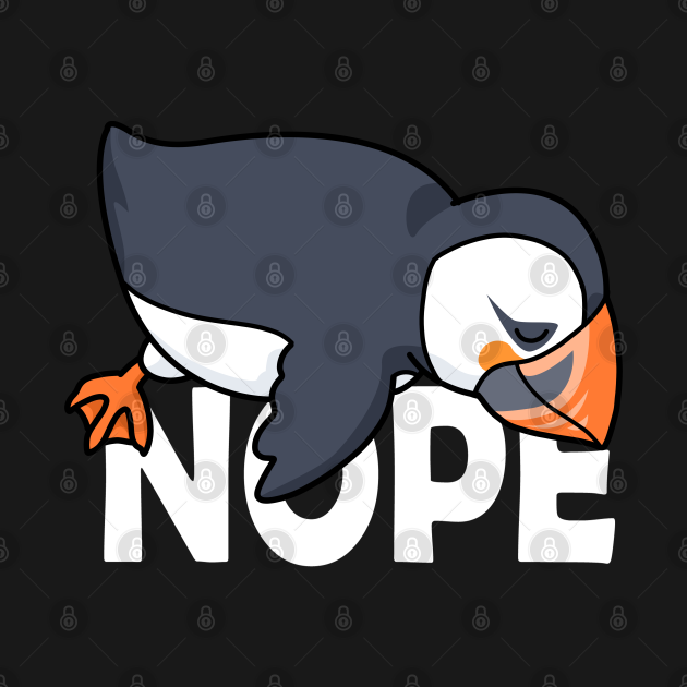 Atlantic Puffin Gift Men Puffin Bird Nope Puffin - Atlantic Puffic - T ...