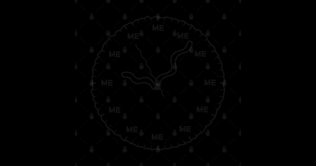 Me O'Clock Black Front Back - Me - Sticker | TeePublic