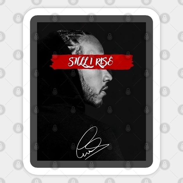 Lewis Hamilton // Still I rise black & white - Lewis Hamilton - Sticker ...