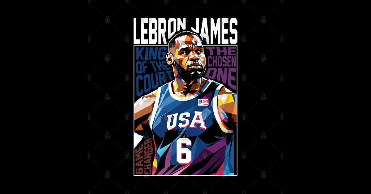 LeBron James WPAP - Lebron James - Sticker | TeePublic