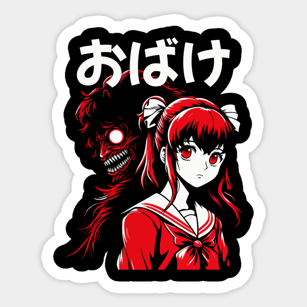Obake Girl Japanese - Horror - Sticker | TeePublic