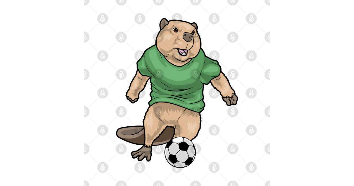 Beaver Soccer player Soccer - Soccer - T-Shirt | TeePublic