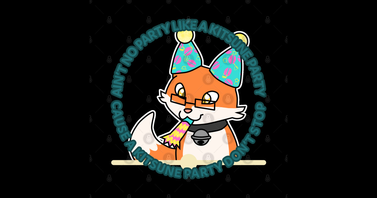 Kitsune Party - Skookumhime - Sticker | TeePublic