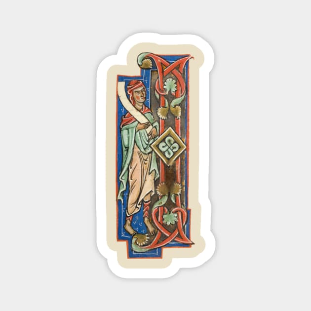 Illuminated Initial I - Letter I - Magnet | TeePublic