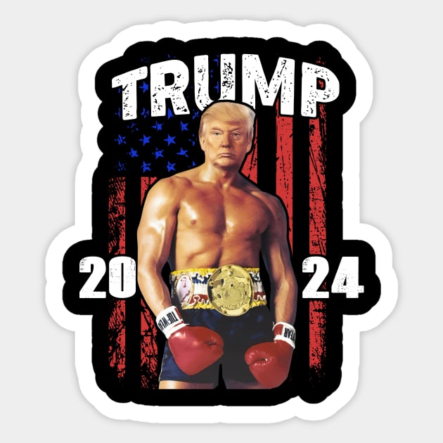 Muscle Trump President 2024 - Muscle Trump President 2024 - Sticker ...