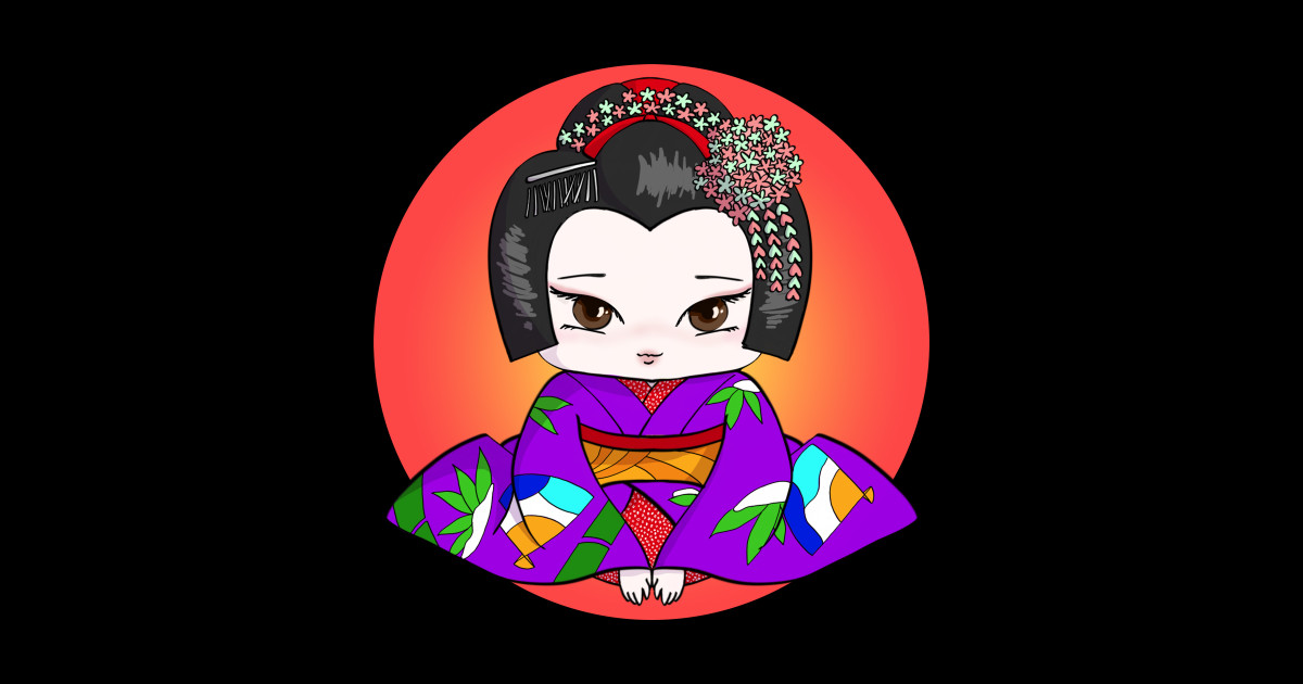 Chibi Japonismo Maiko 2 - Japan - Sticker | TeePublic