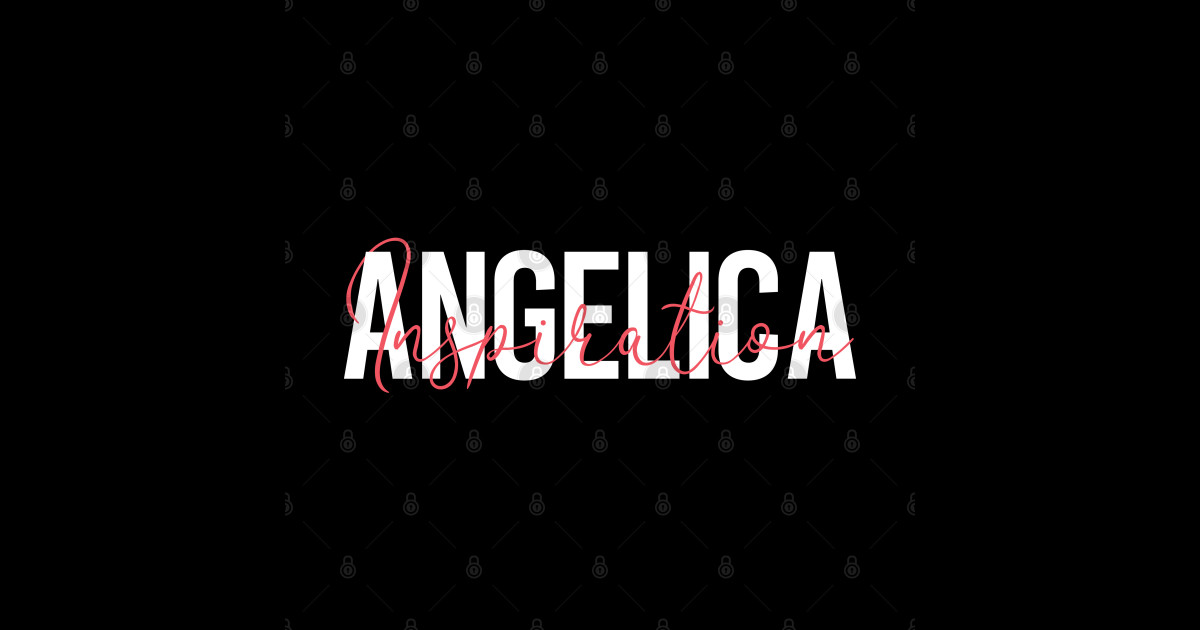 Typography Angelica Inspiration - Angelica - Sticker | TeePublic