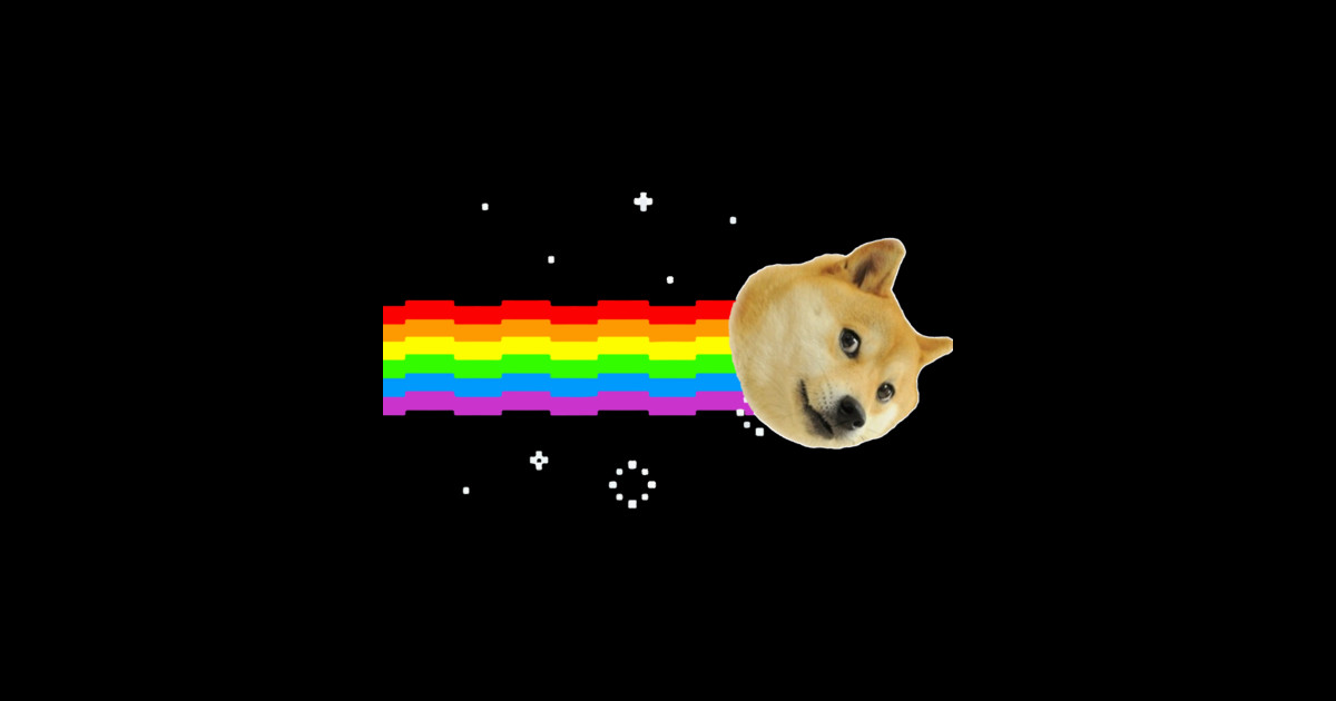 Doge Nyan Cat Meme - Doge Nyan Cat Meme - Sticker | TeePublic